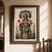 Aztec Goddess XOCHIQUETZAL Flower and Feather Deity Mexica Art Download ...