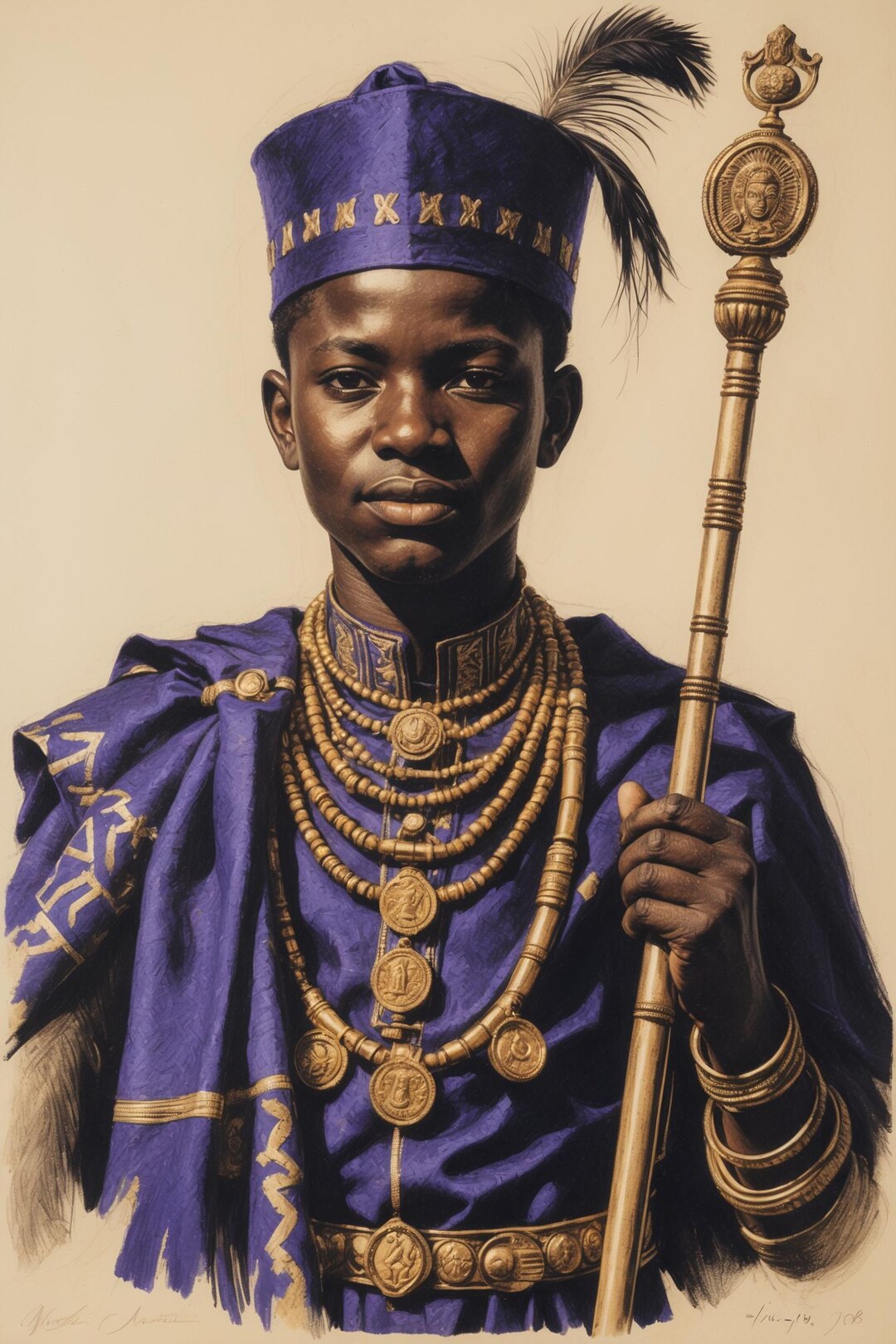 African Prince Vintage Inspired Black Royalty Art Download - Etsy