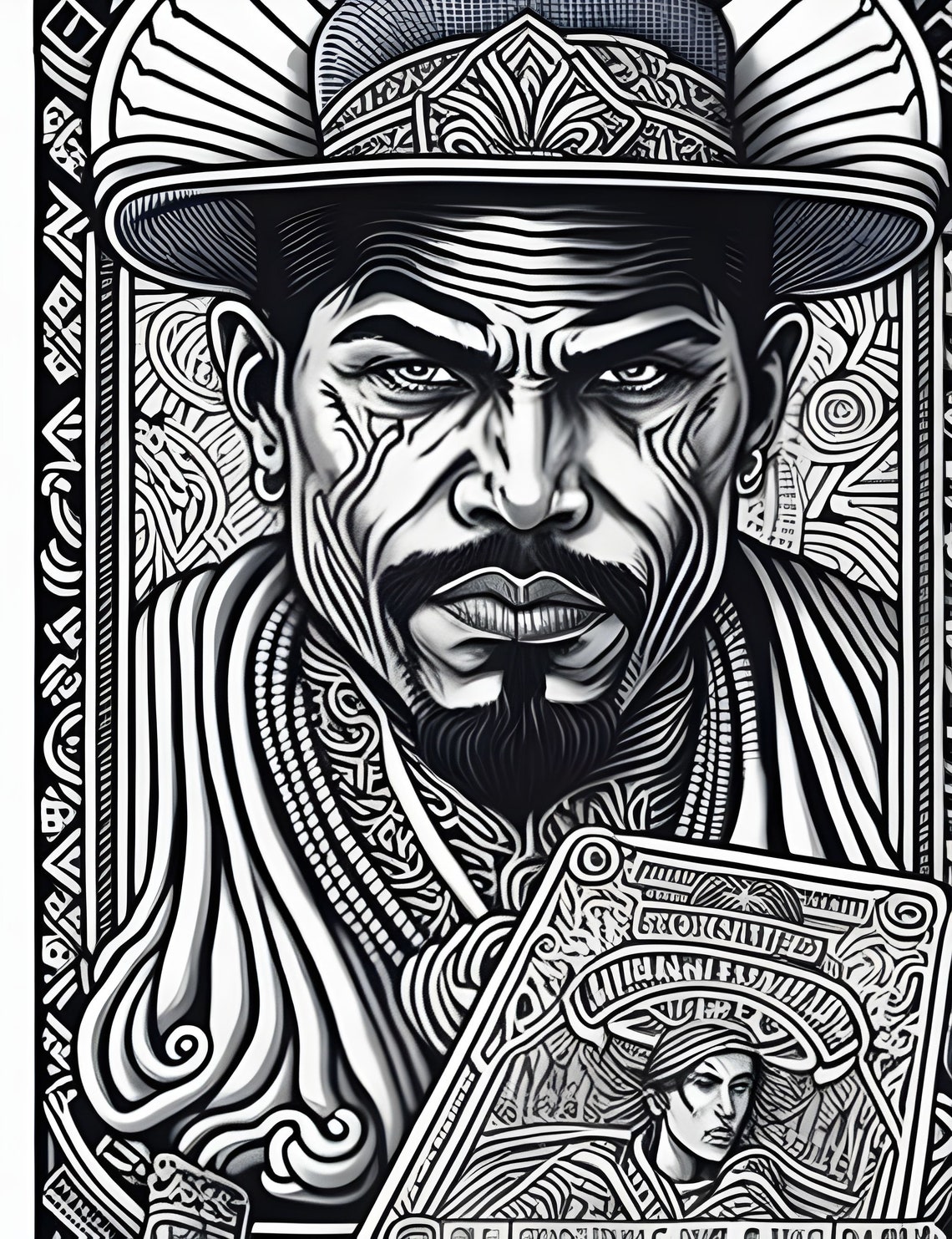 Chicano Old School Pachuco Coloring - Etsy