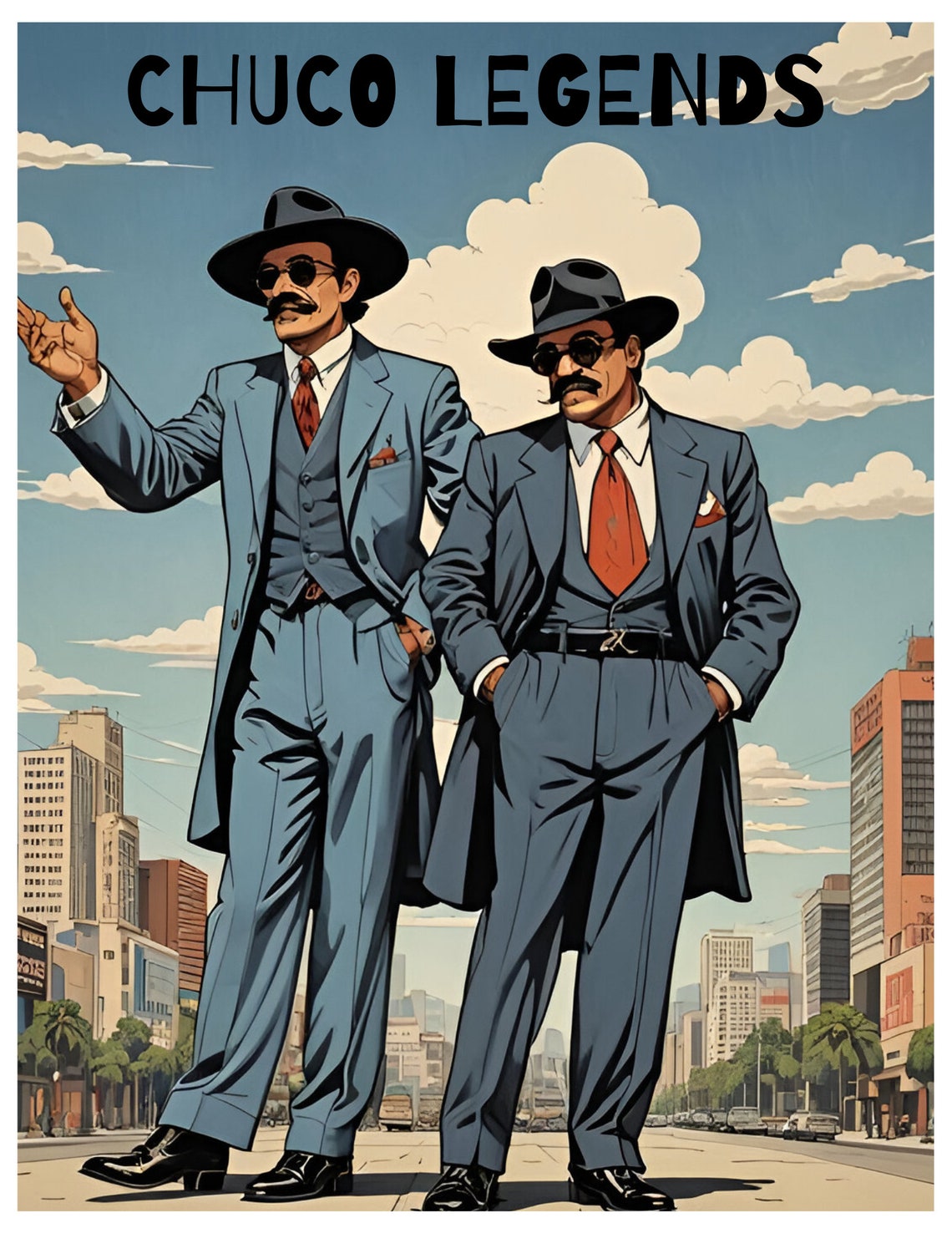 Vintage Iconic Pachuco Style Street Art Pachuco Legends of the Barrio ...