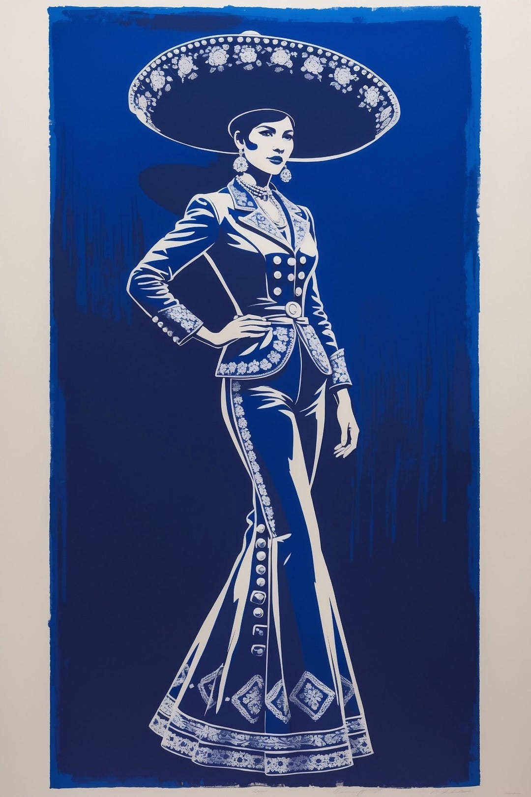 Mexican Charra Elegant Art Print Download - Etsy