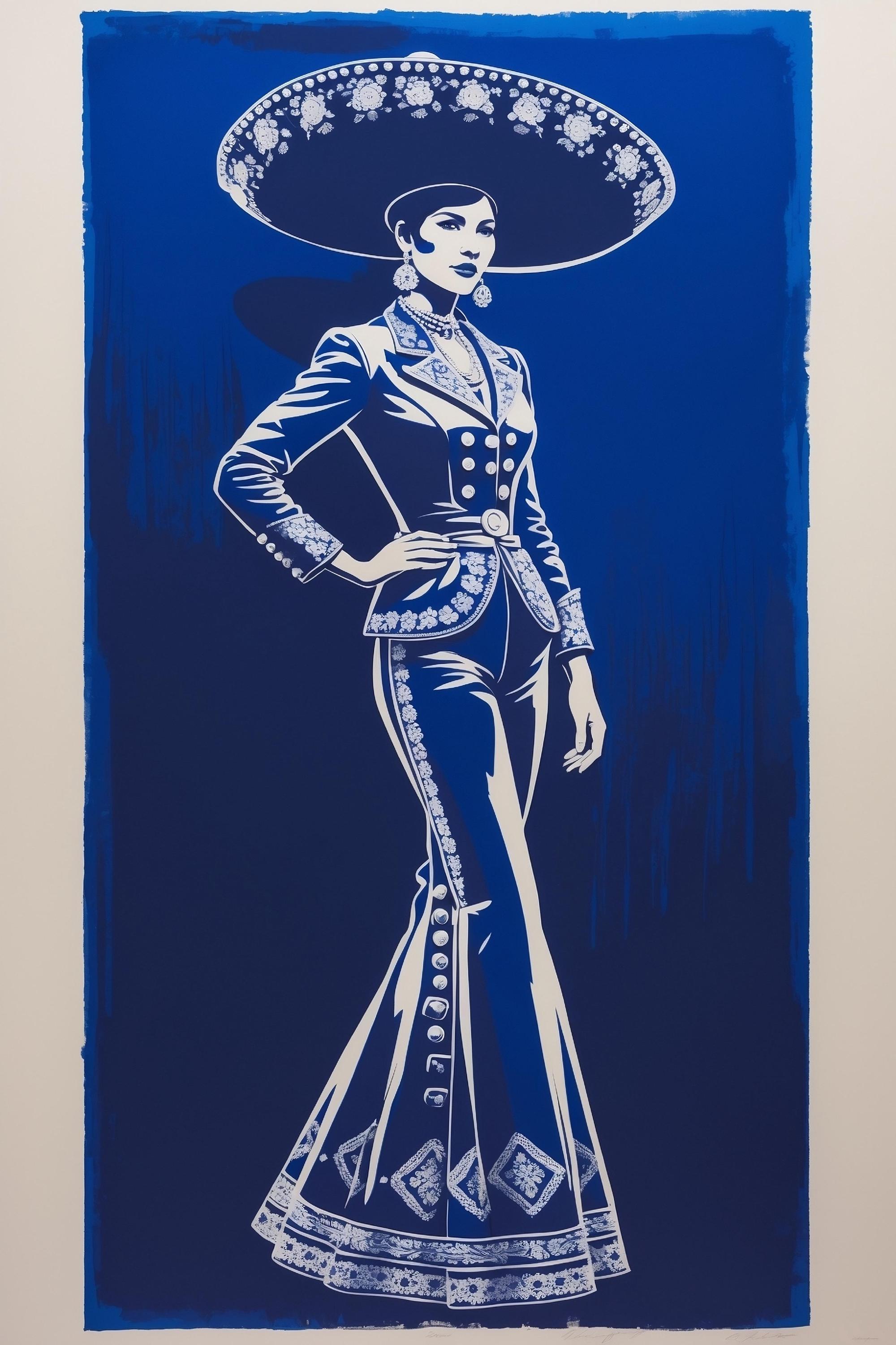 Mexican Charra Elegant Art Print Download - Etsy