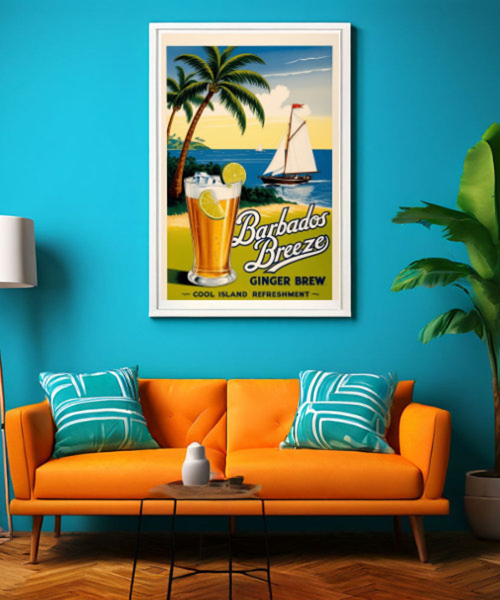Barbados Breeze 1930s Style Ginger Beer Ad Wall Art Home Decor Download - Etsy