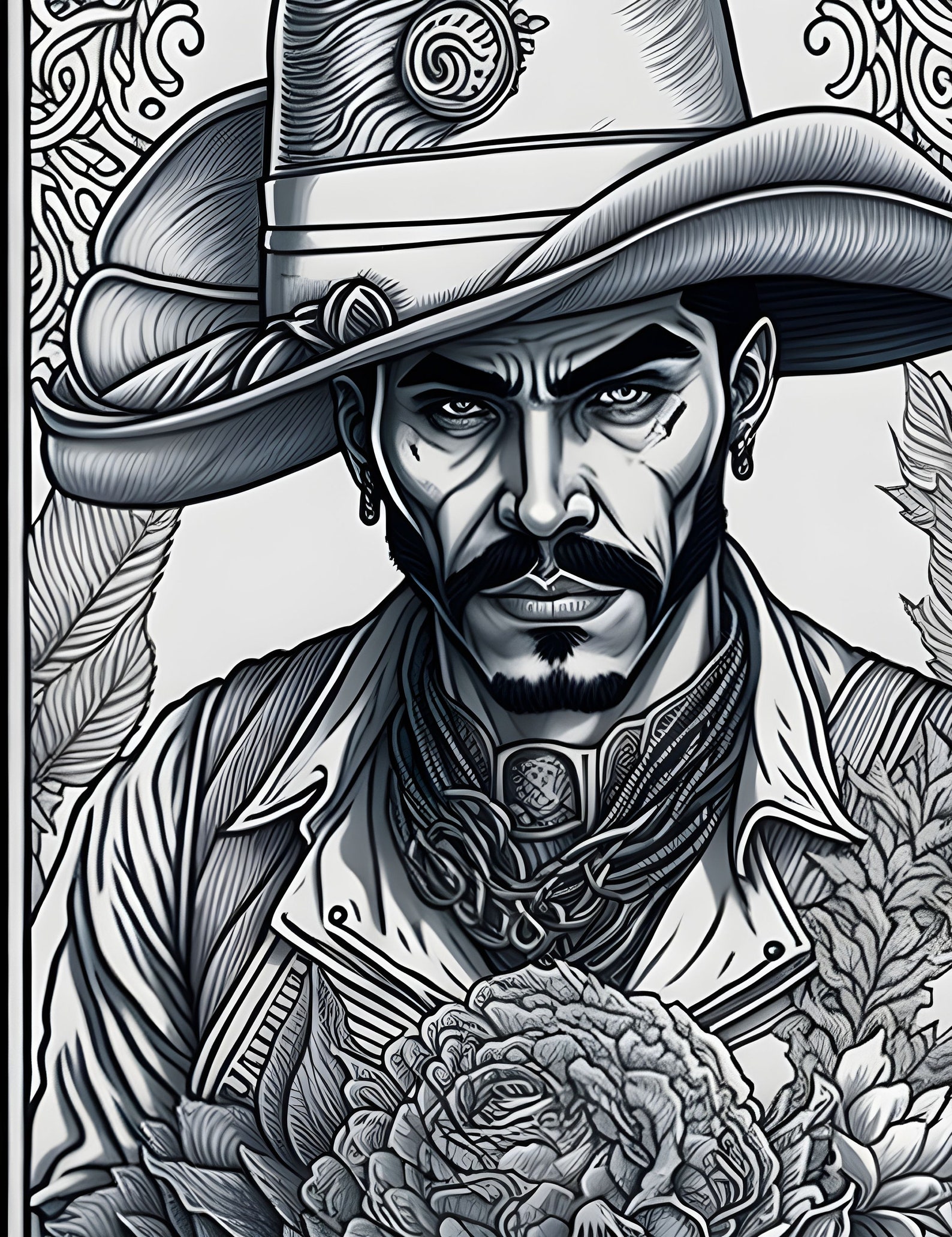 Chicano Old School Pachuco Coloring - Etsy