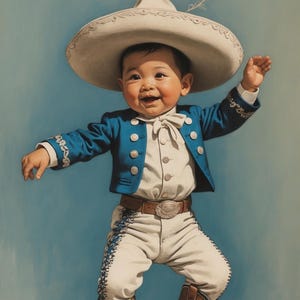 Mexican Baby Charro Vintage Inspired Home Decor Download - Etsy