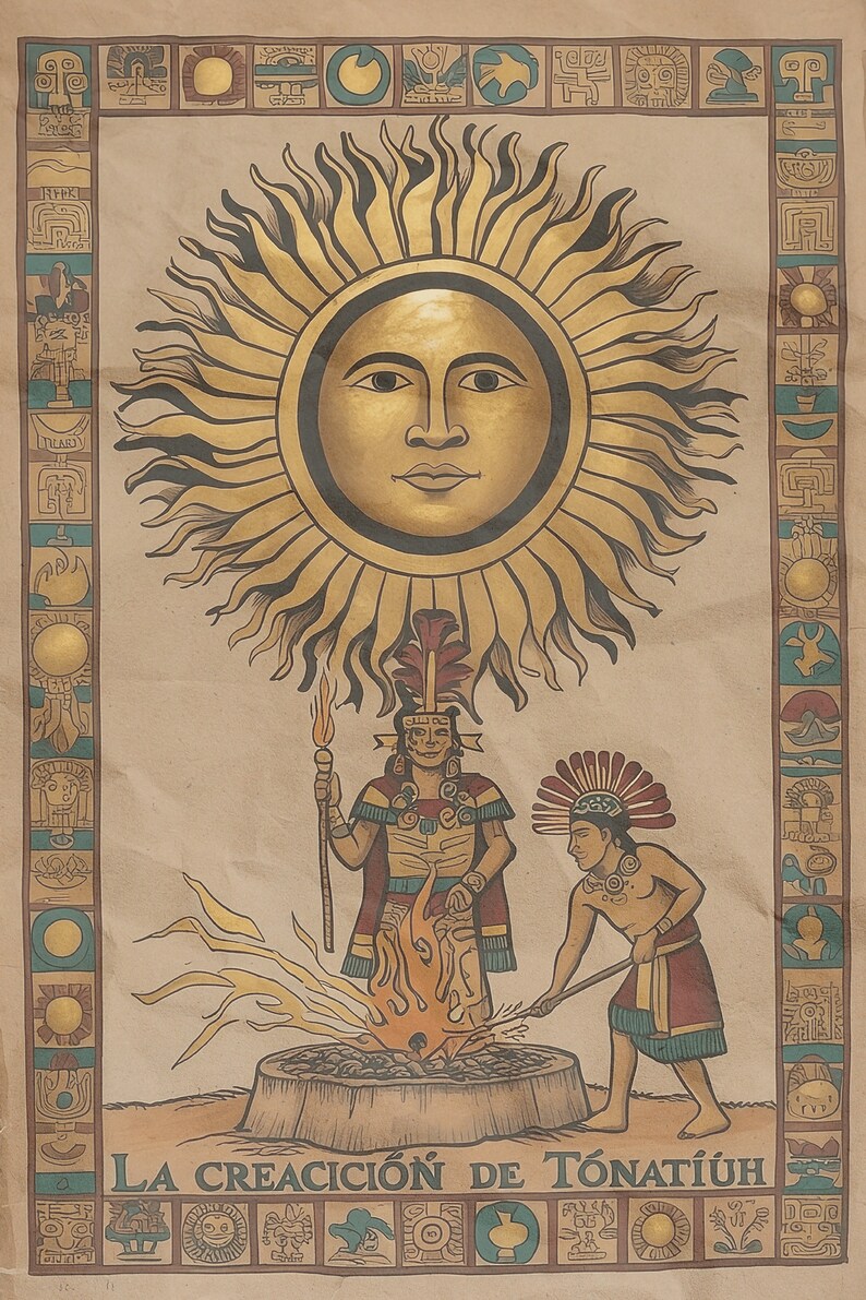 Mexica Aztec God Inspired Digital Art Download - Etsy