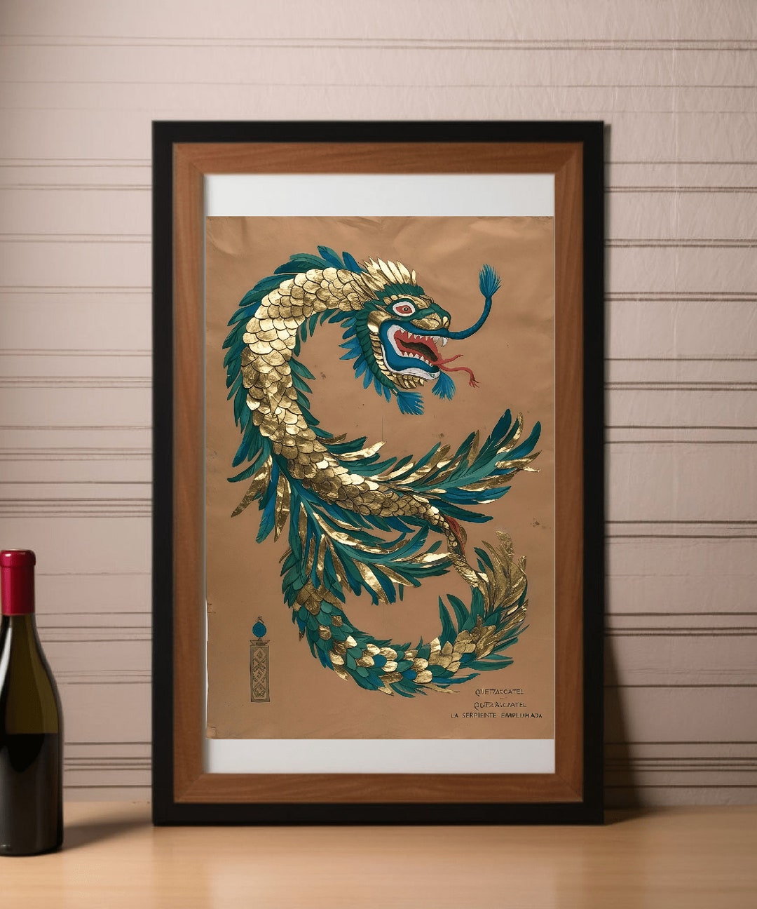 Quetzalcoatl Print: Aztec Feathered Serpent, Mesoamerican Mythology ...
