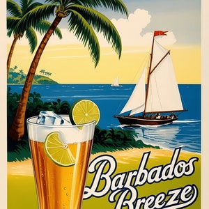 Barbados Breeze 1930s Style Ginger Beer Ad Wall Art Home Decor Download - Etsy