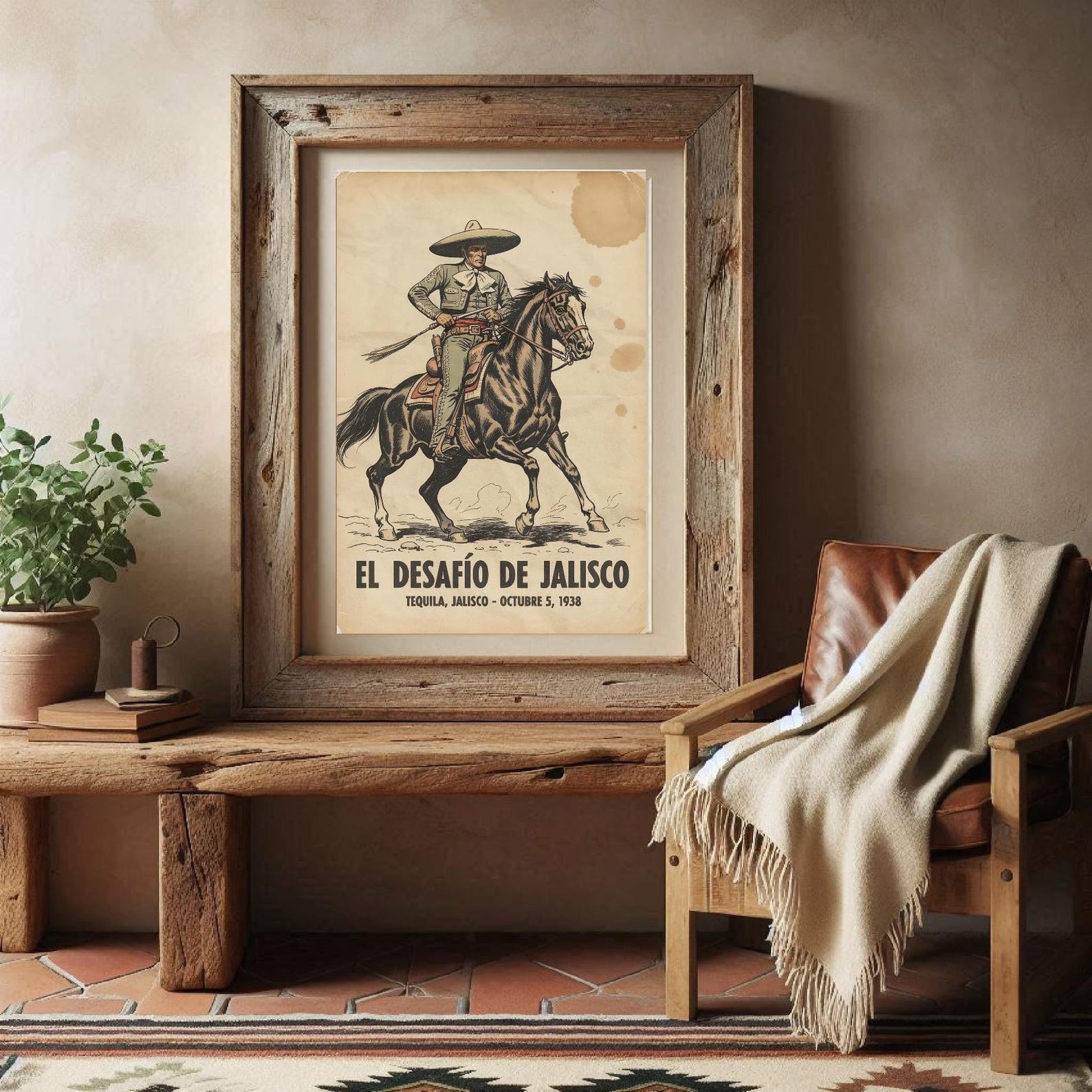 Vintage Mexican Charro Poster: Jalisco Charreria Art (digital Download ...