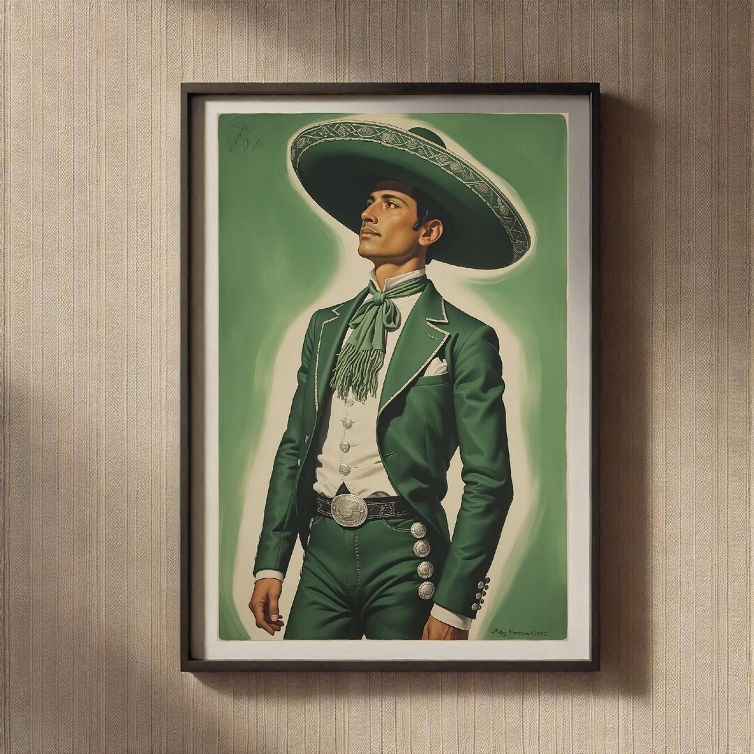 Mexican Charro Print Vintage Inspired Vaquero Art - Etsy