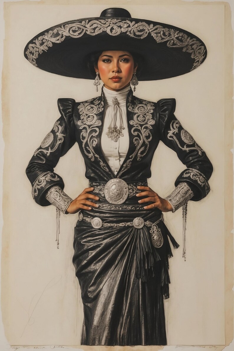 Orgullo Charro Mexican Cowgirl Western Vintage Inspired Home Decor ...