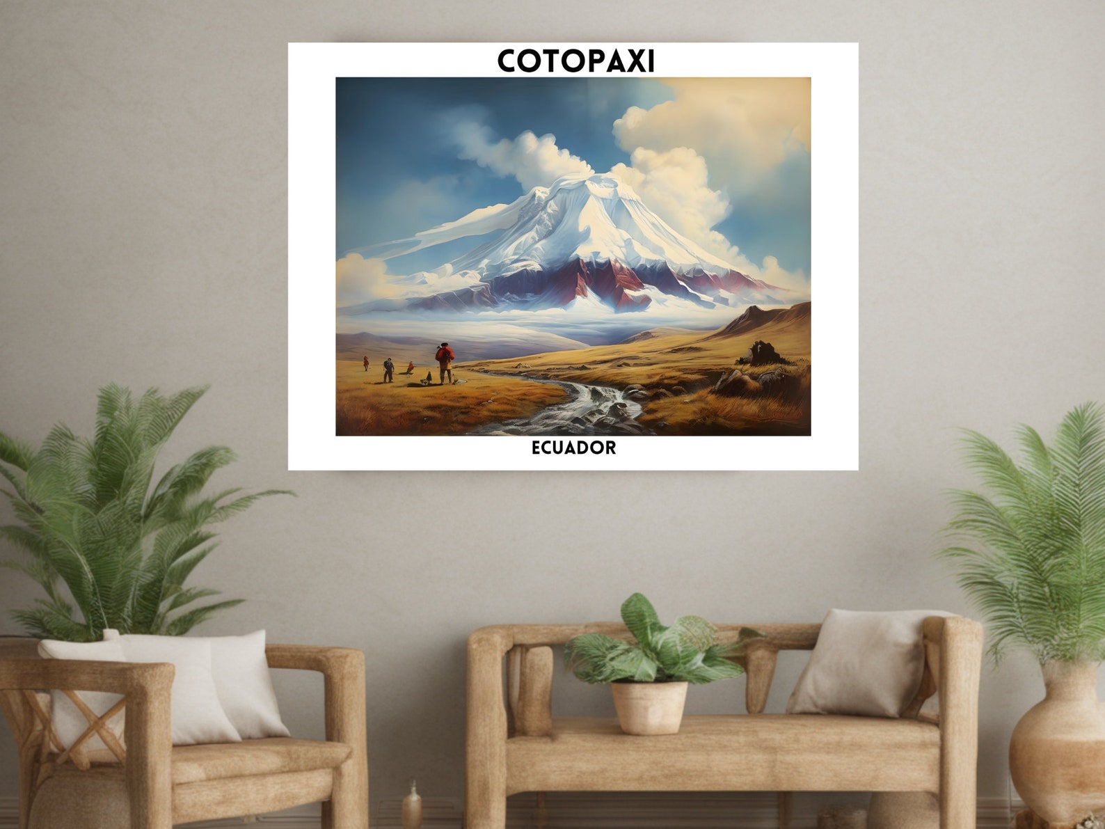 Vintage Travel Poster Cotopaxi Ecuador Wall Art Home Decor Download - Etsy