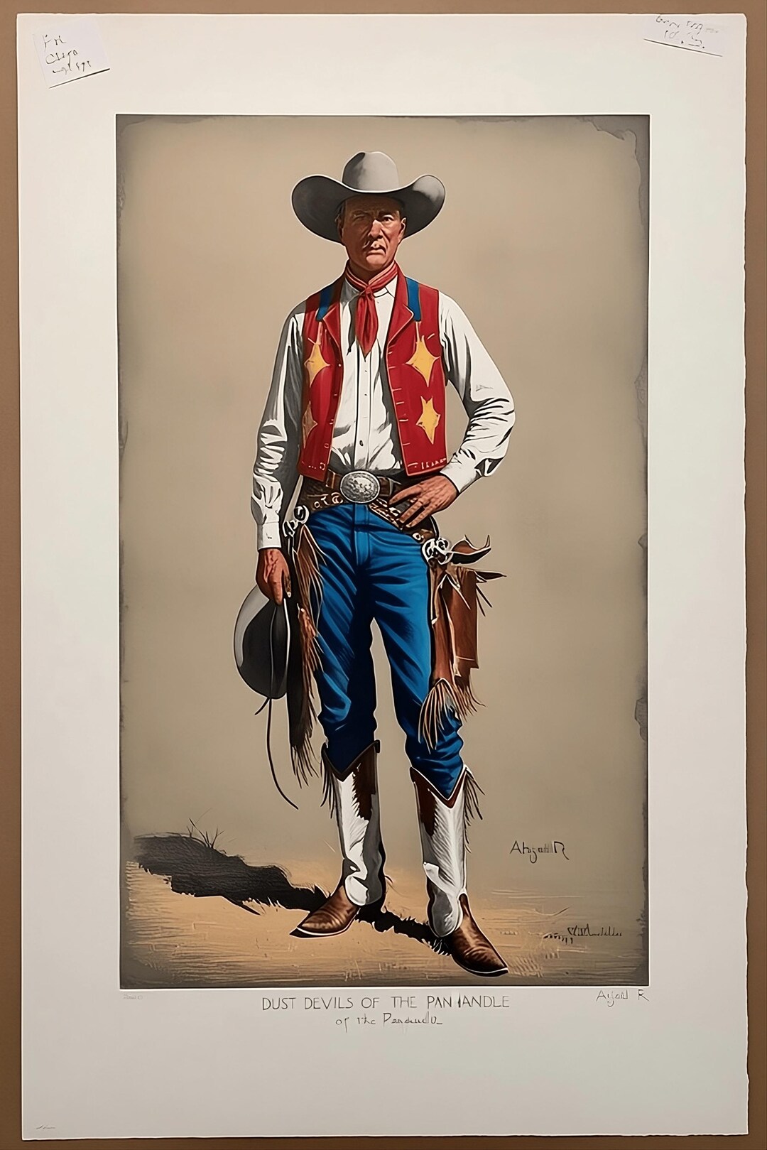 Rustic Western Cowboy Art Vintage Inspired Giclee Print Dust Devils of ...