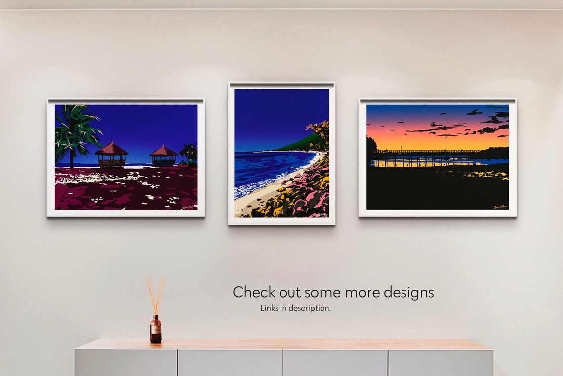 Blue Night Sky Philippines Bahay Kubo Beach Wall Art | Abstract ...