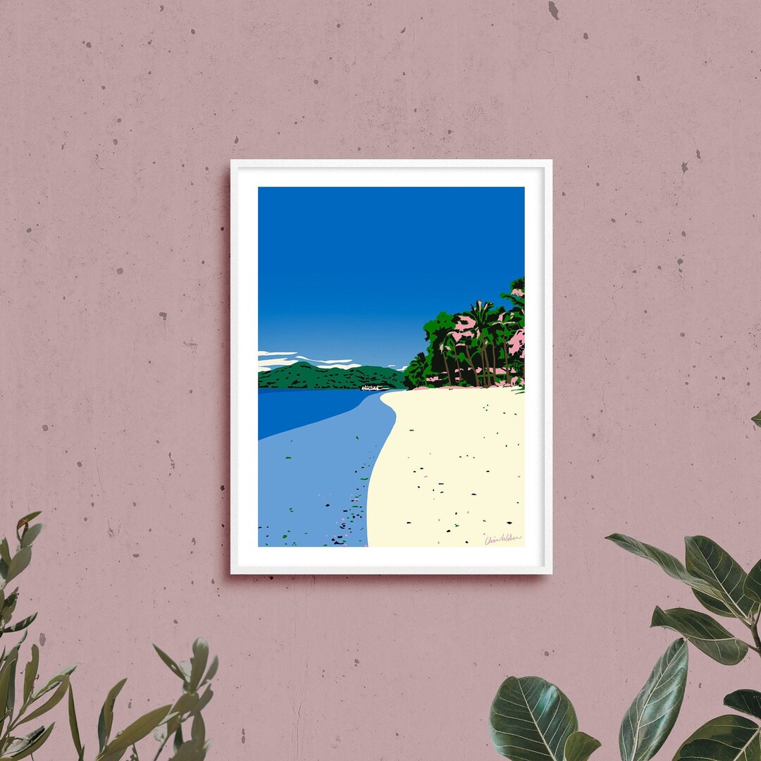 Minimal Tropical Island Aesthetic Wall Art | Coron Philippines Travel ...