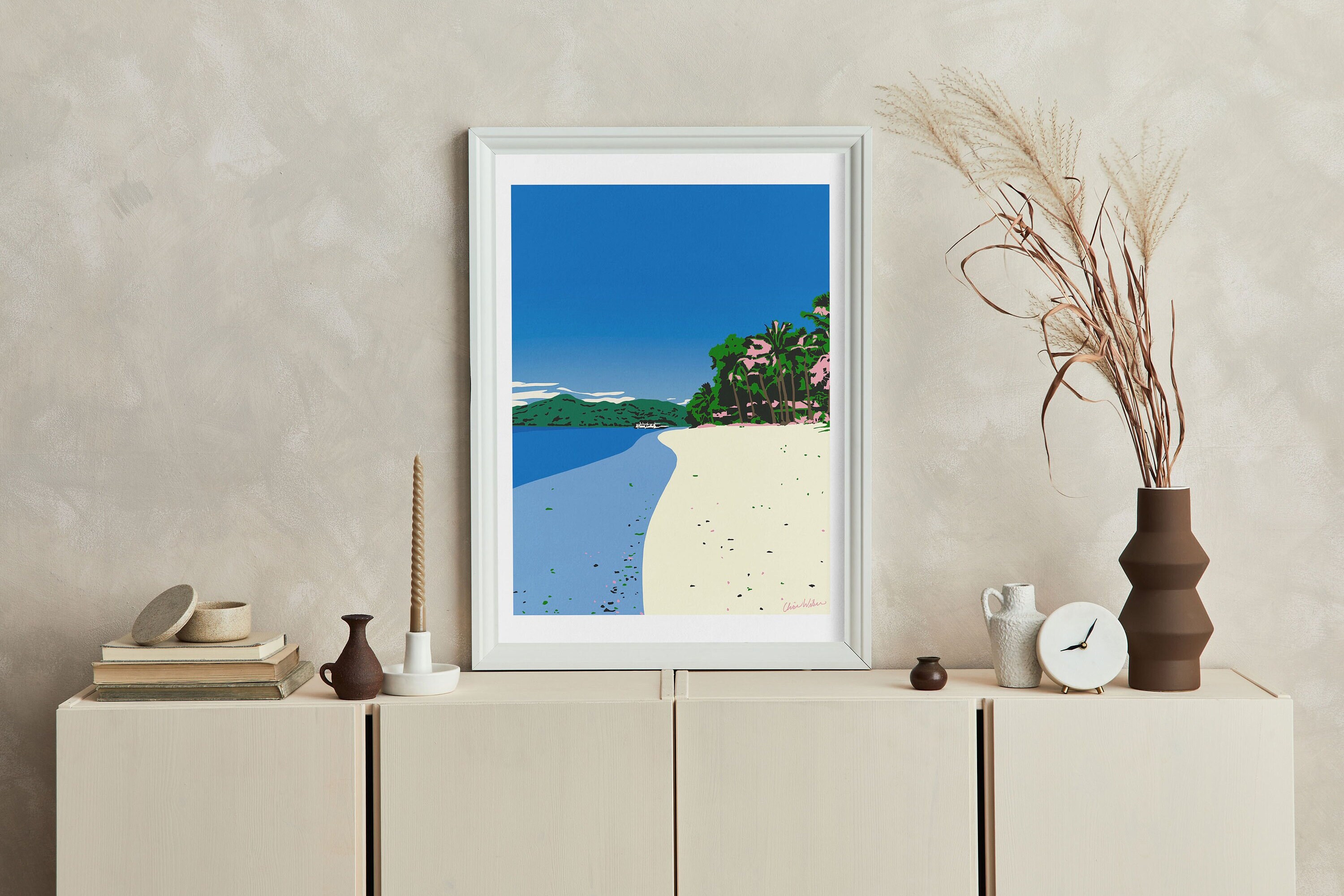 Minimal Tropical Island Aesthetic Wall Art | Coron Philippines Travel ...
