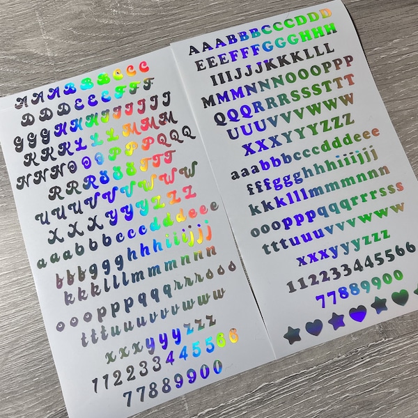Mini Alphabet Stickers - Etsy