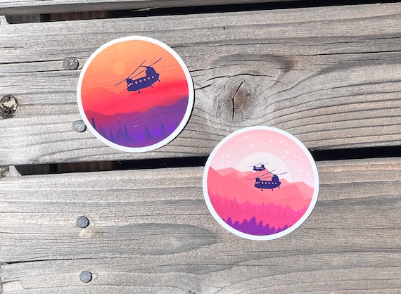Chinook Helicopter Sticker Laptop Sticker Water Bottle - Etsy