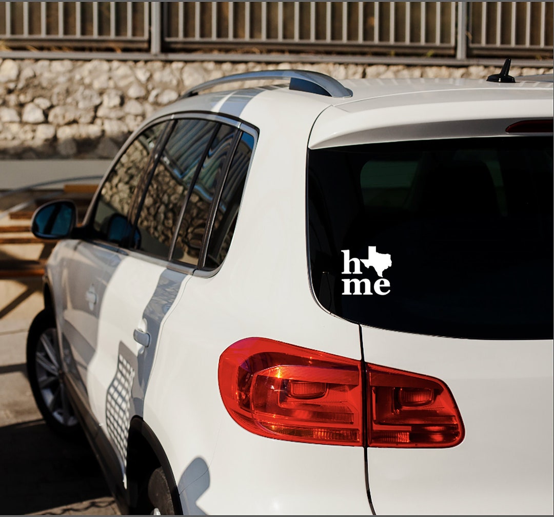 Custom Home State Car Decal | Vinyl Decal | 50 States Available - Etsy