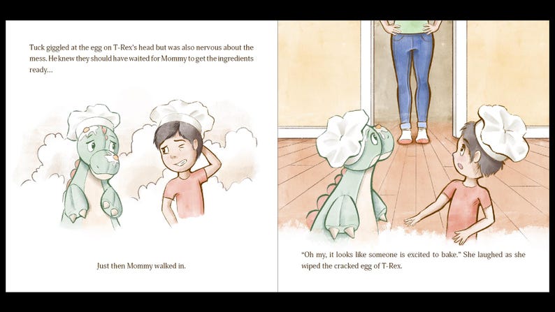 Children's Book - T-rex and Tuck Explore the Kitchen (paperback) - Etsy