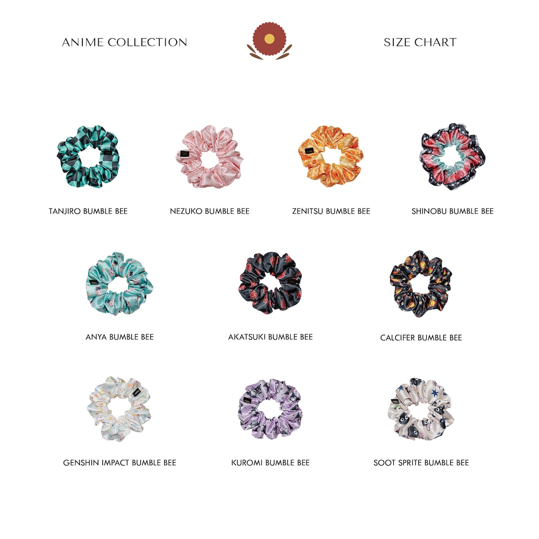 Anime Satin Scrunchies | Demon Slayer | Spy X Family | Naruto | Studio ...