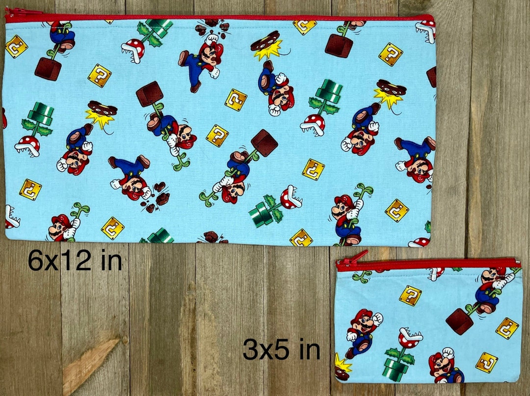 Mario Video Game Print Zippered Pouch/pencil Case/makeup Bag / Coin ...