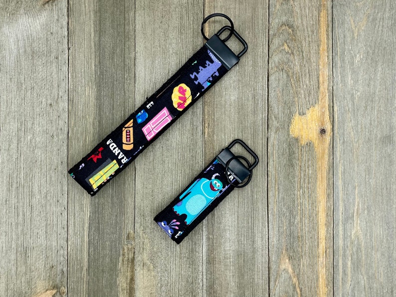 Monsters Inc. Pixar Print Car Key Fob for House Keys, Wristlet Keychain ...