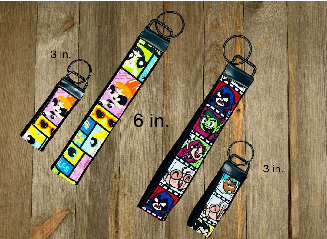 90's- 2000's Cartoon Print Car Key Fob for House Keys, Wristlet ...