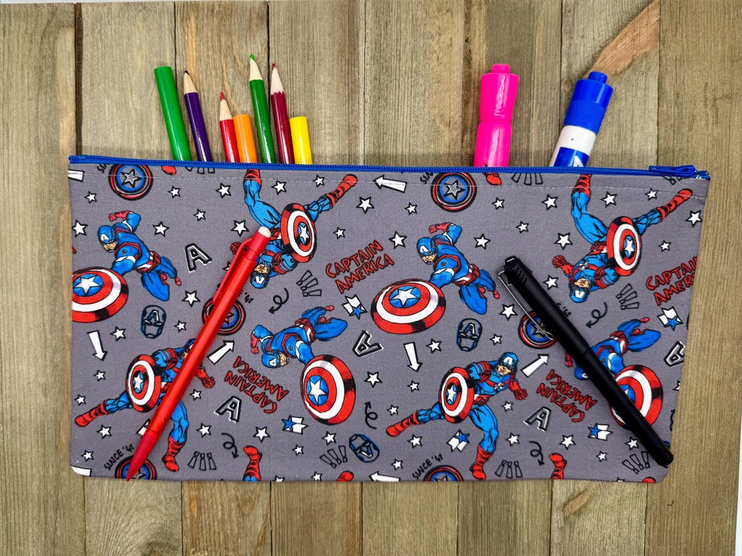 Superhero Comic Characters Print Zippered Pouch/pencil Case/makeup Bag ...