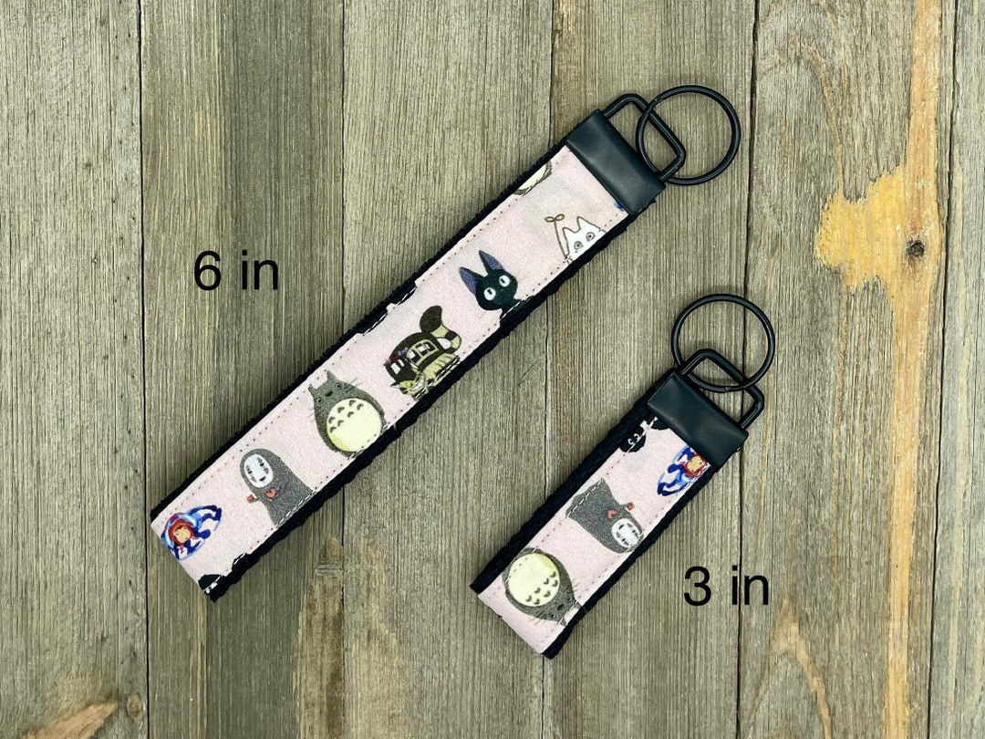Studio Ghibil Print Car Key Fob for House Keys, Wristlet Keychain ...