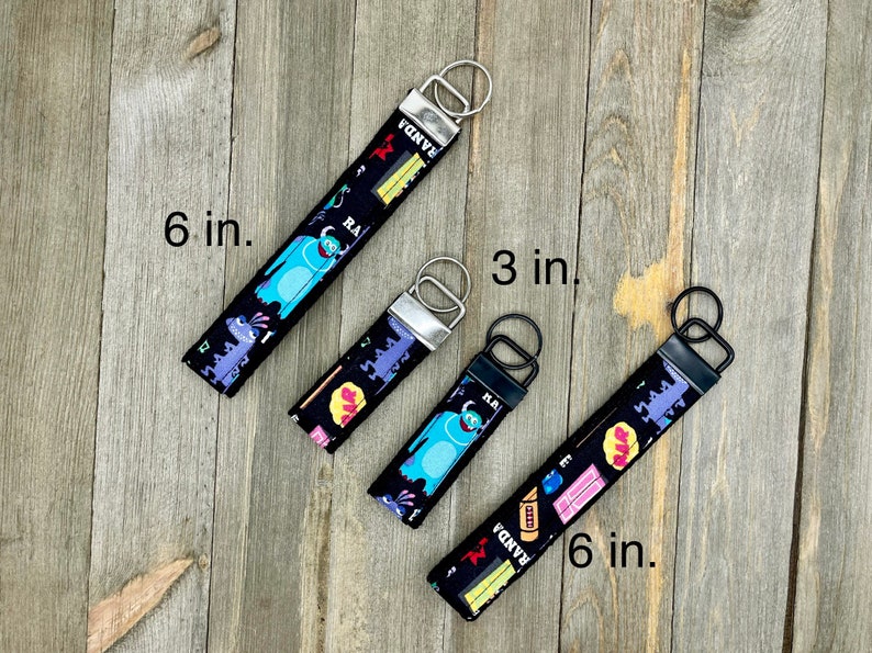 Monsters Inc. Pixar Print Car Key Fob for House Keys, Wristlet Keychain ...