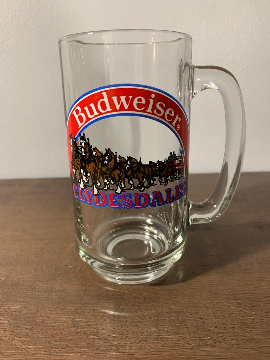 Vintage 80’s Budweiser Clydesdales “king of Beers” Glass Mug - Etsy