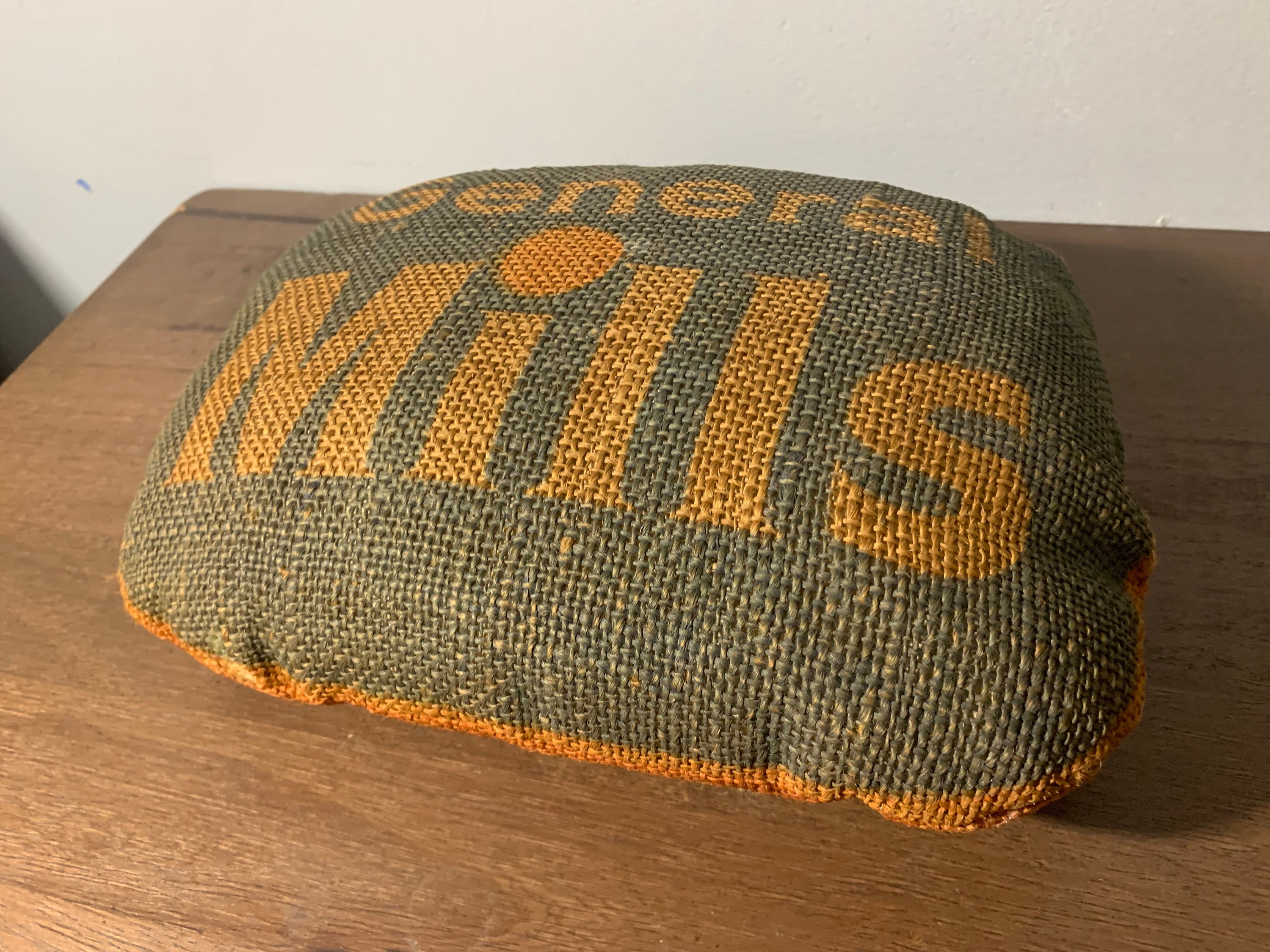 Custom Vintage Amish-made General Mills Burlap Sack Pillow Rural ...