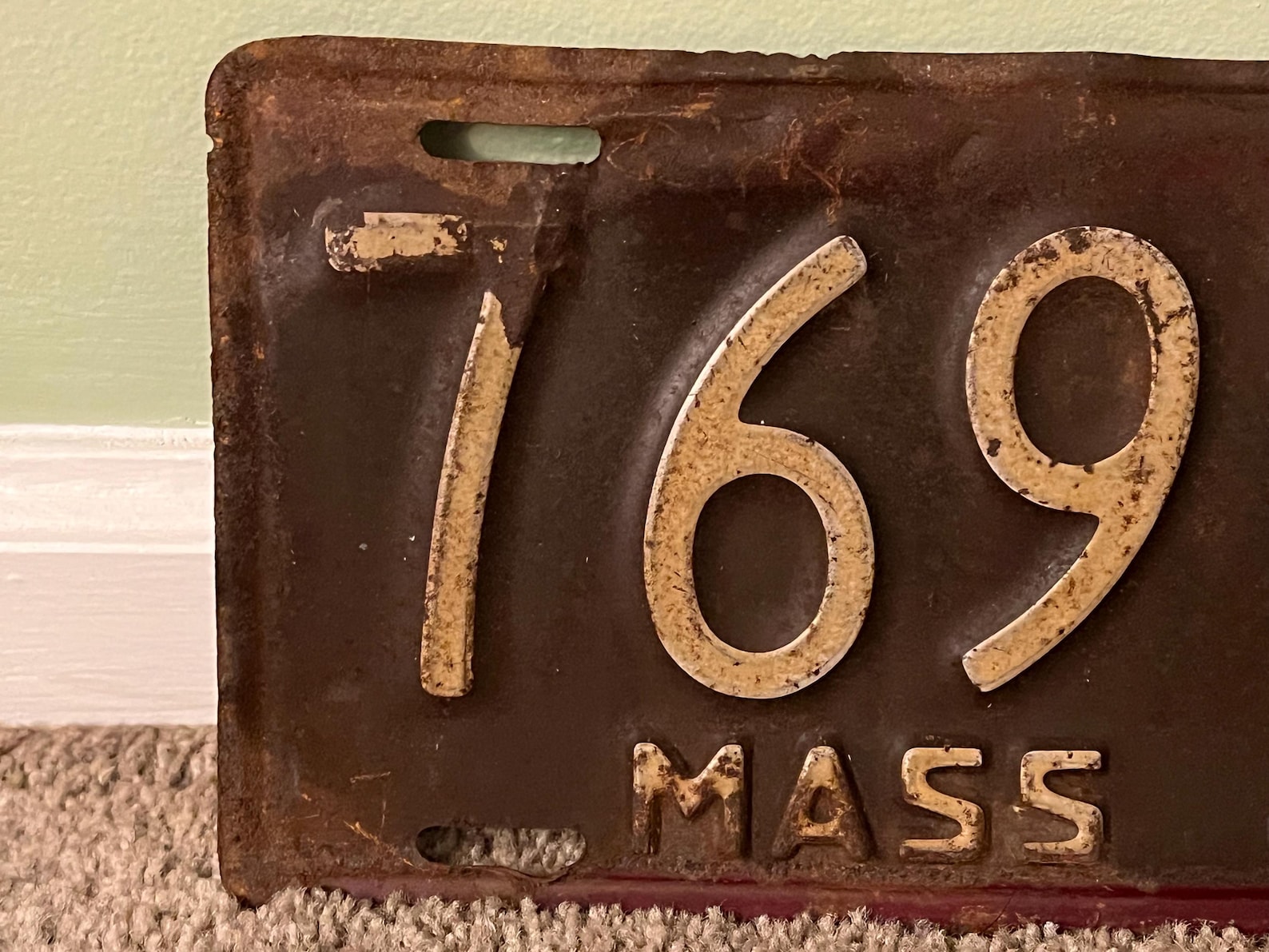 Antique 1942 Massachusetts License Plate Tag 76973 Vintage - Etsy