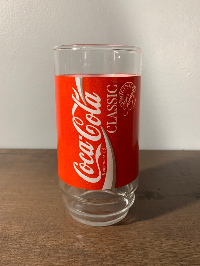 Vintage Coca-cola Original Formula Highball Red and White Glass 5 1/2 ...