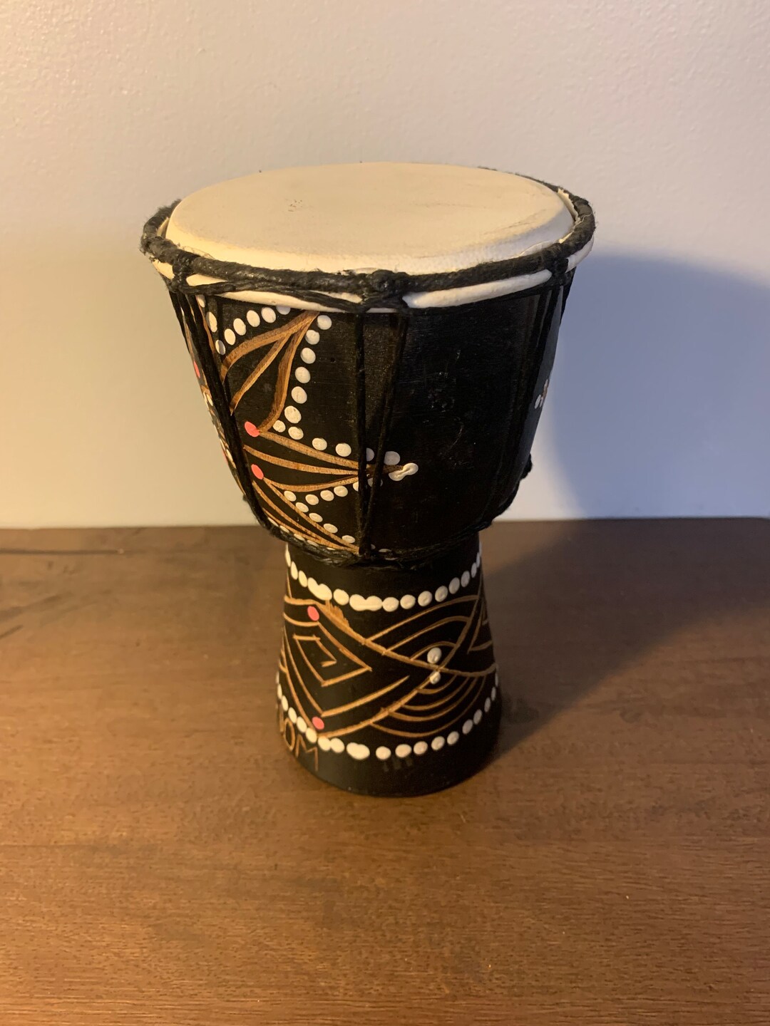 Wooden • Djembe Bongo • Hand Painted • African Influenced Drum ...