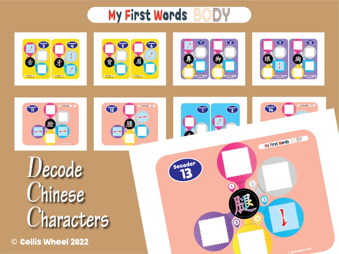 My First Chinese Words - BODY - Etsy