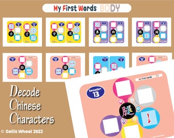 Mandarin Chinese First Words Flashcards Body Parts Flash Cards With ...