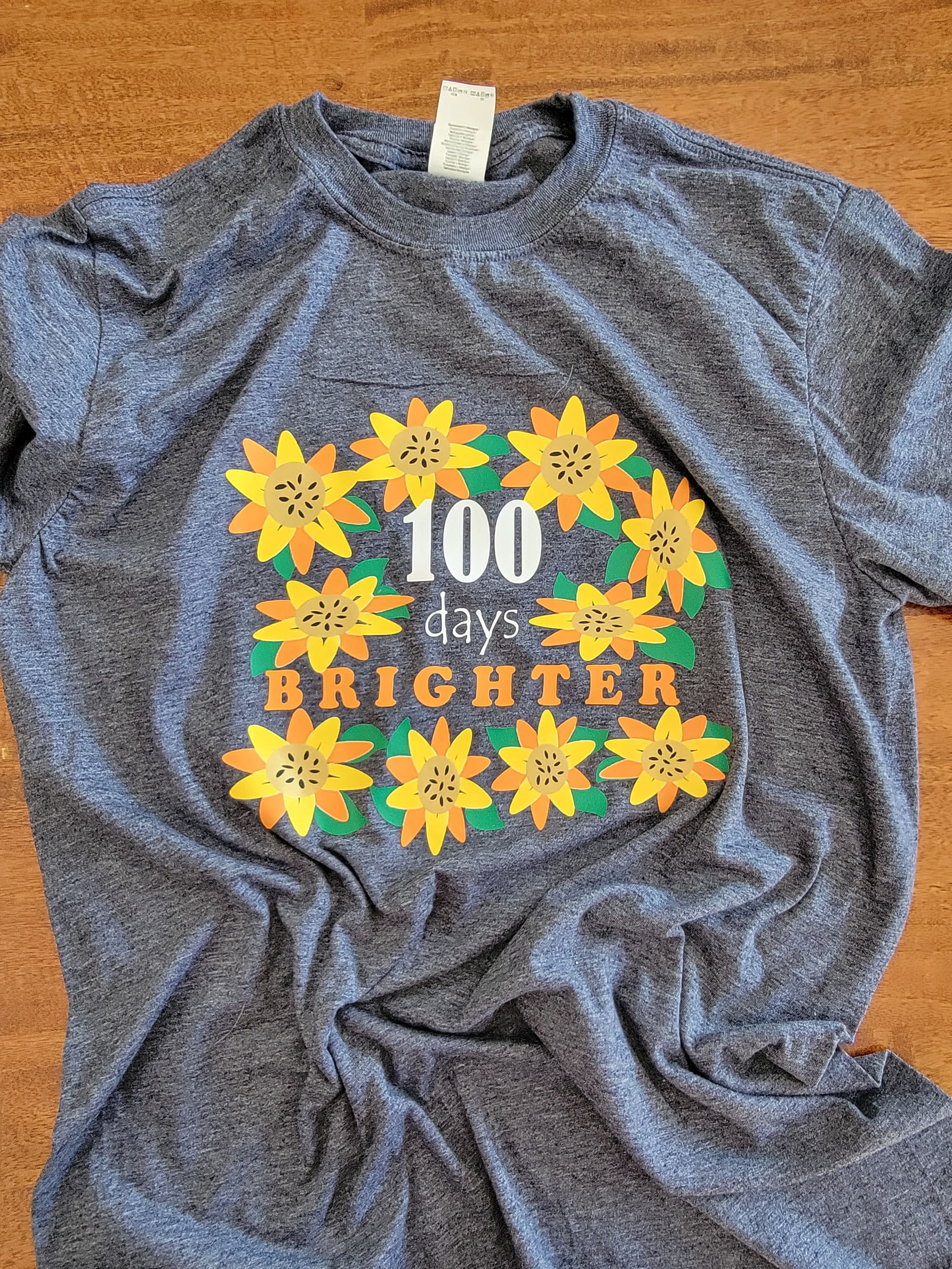 100 Days Brighter SVG, Sunflower SVG, 100 Day Tshirt Svg, 100 Petals ...