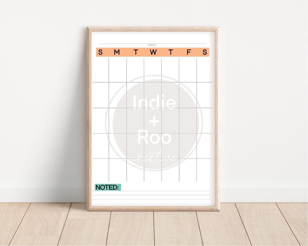 Minimalist Calendar | PRINTABLE | Instant Download | Planner | Digital ...