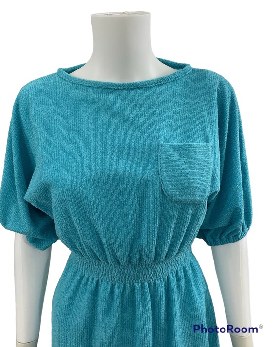 80’s polyester textured dress - Gem