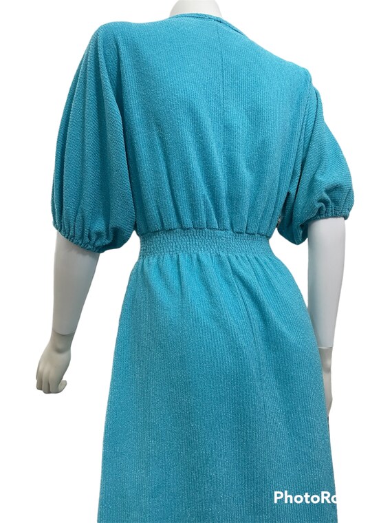 80’s polyester textured dress - Gem
