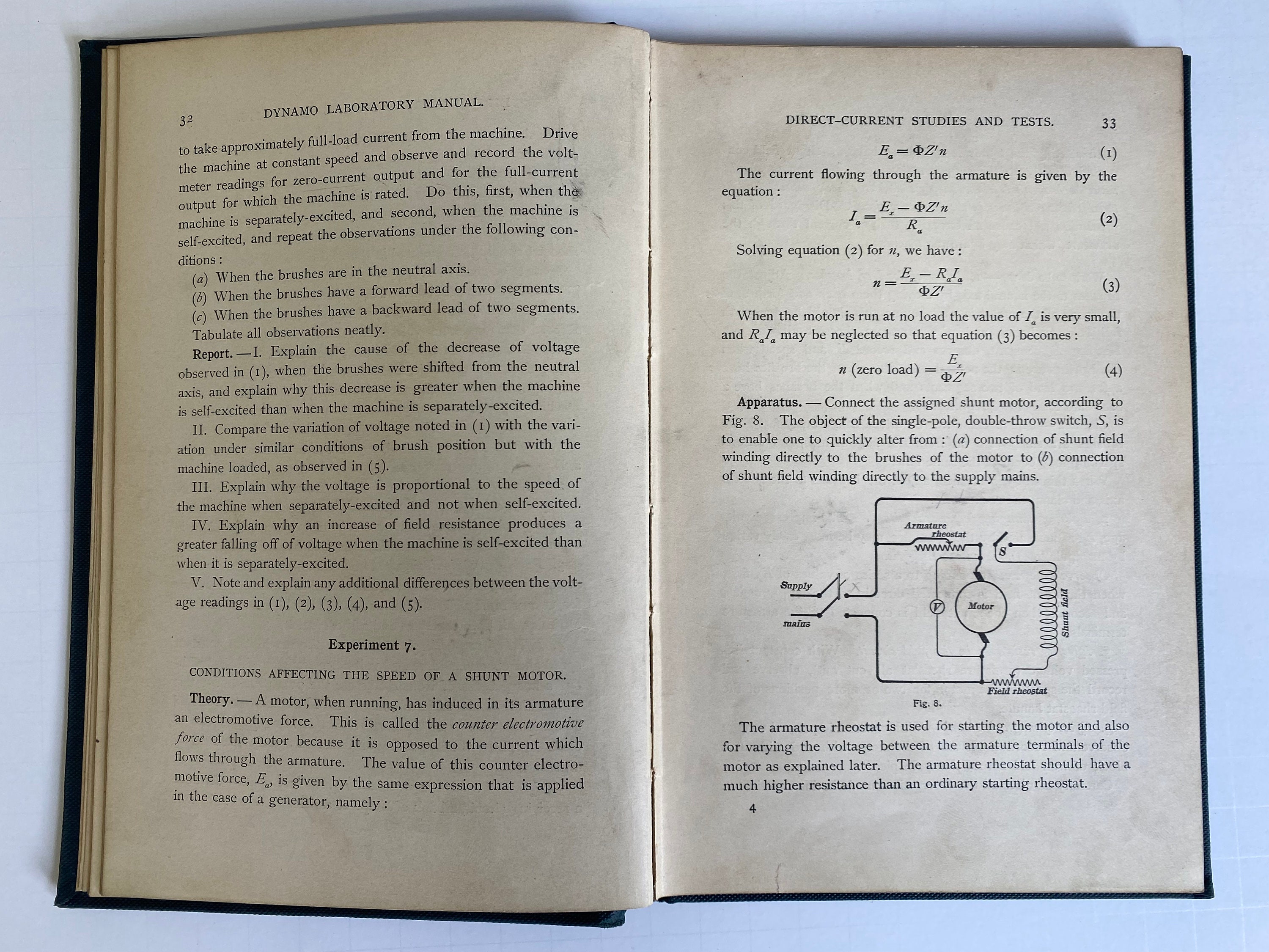 Dynamo Laboratory Manual, for Colleges and Technical Schools, Volume 1 ...