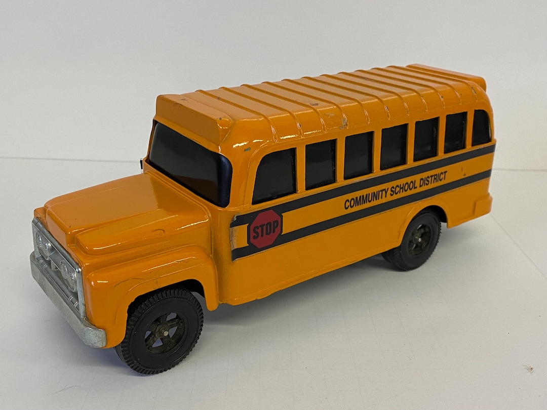Vintage Ertl Scale Model School Bus, Community School District Toy Bus ...