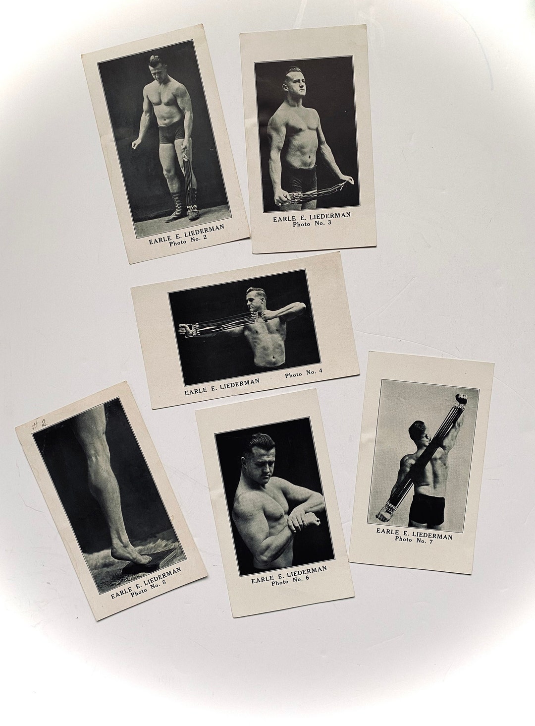 Rare & Unique Vintage 1920s Earle E Leiderman Workout Instruction Photo ...