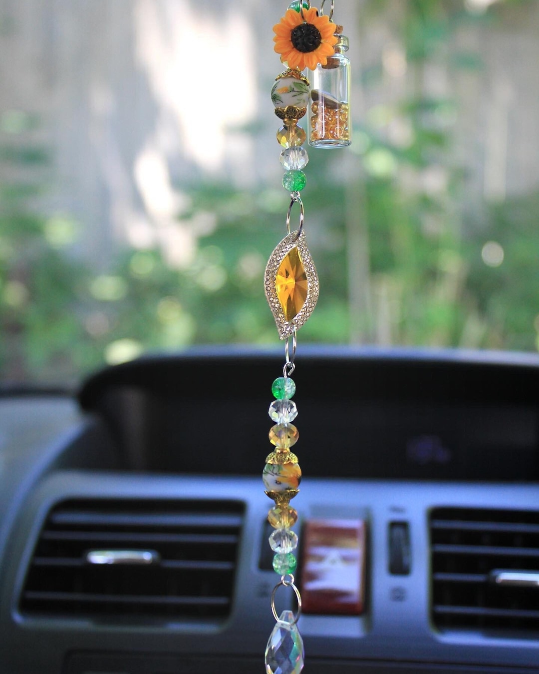 Sunflower Car Charm - Etsy