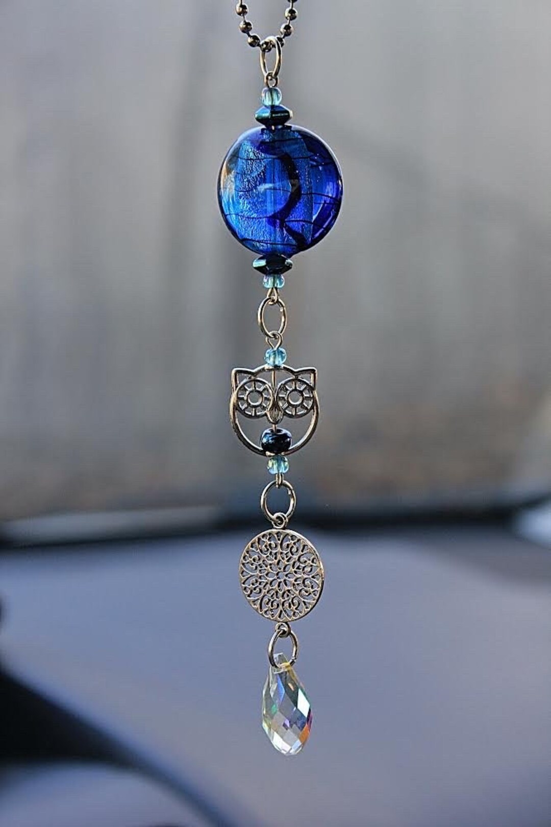 Owl Rear View Mirror Charm - Etsy