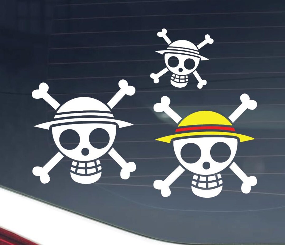 Strawhat Jolly Roger Vinyl Sticker, Decal, One Piece, Custom Anime - Etsy