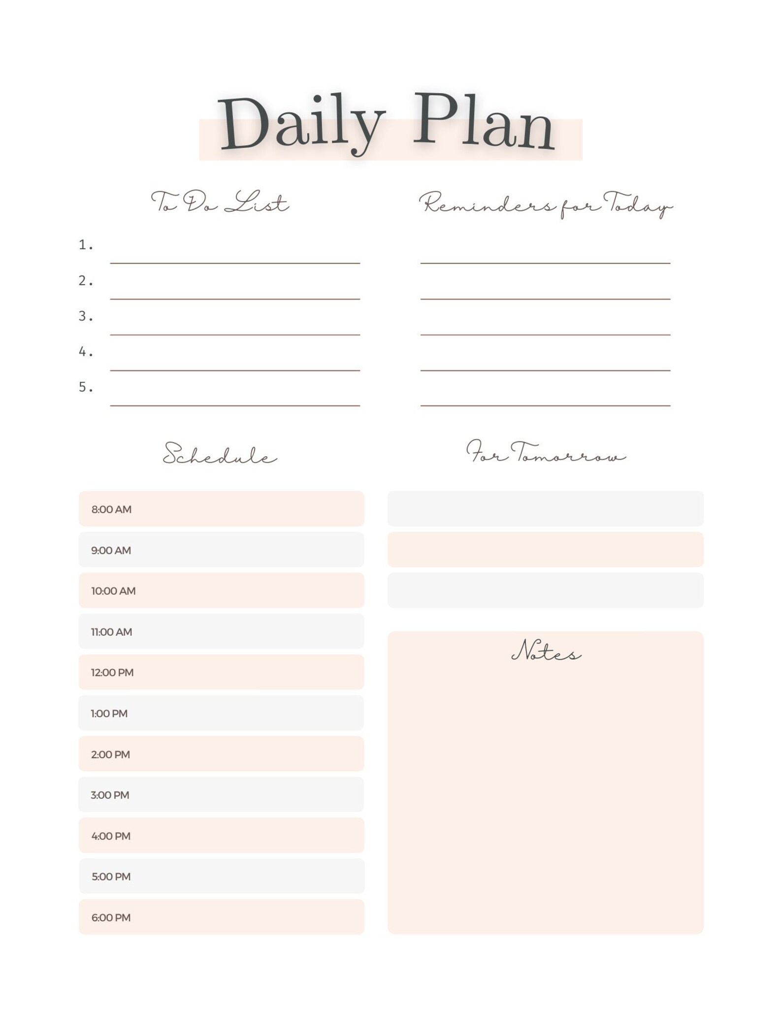 Daily Planner - Etsy