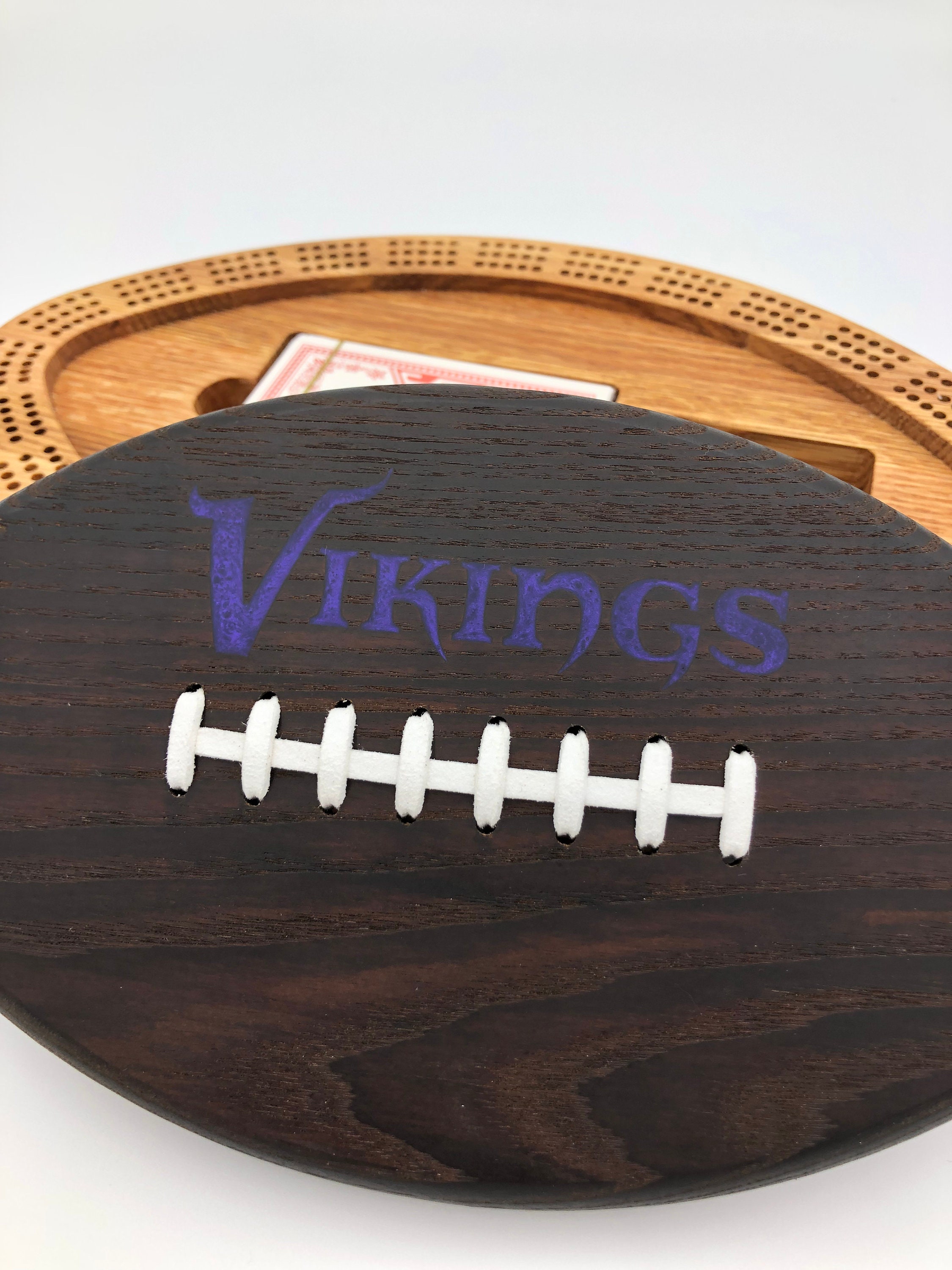 Game Day Cribbage Board, Football Cribbage Board With Storage for Cards ...